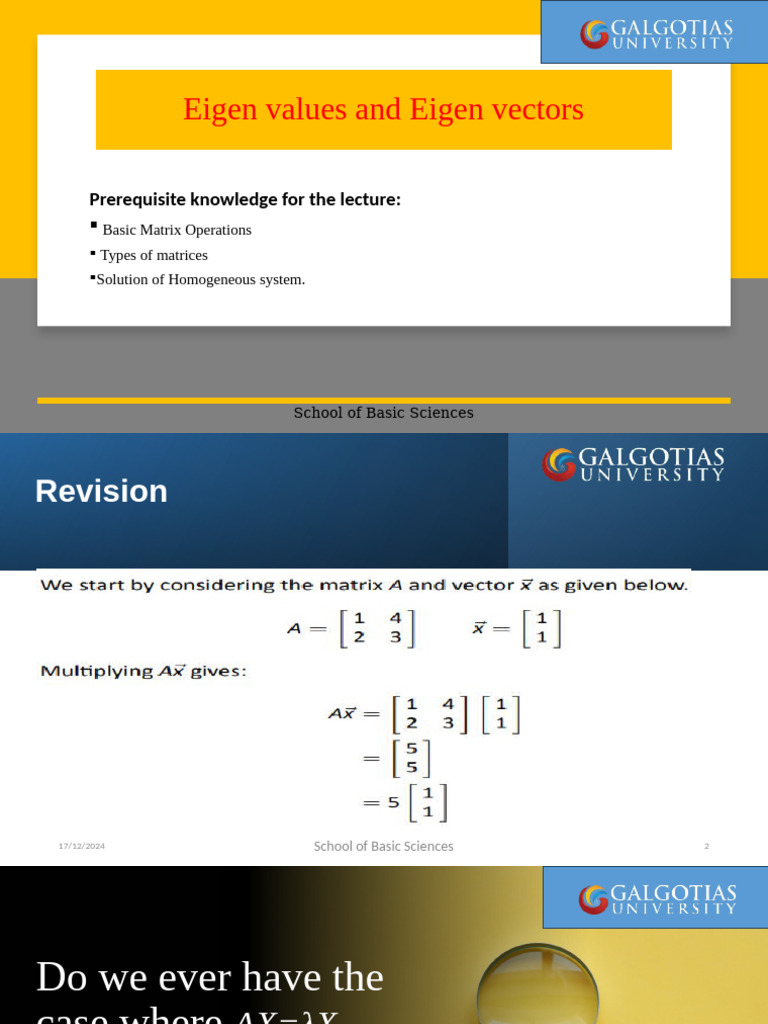 Eigen values, Eigen vectors & Diagonalization | PDF | Eigenvalues And Eigenvectors | Matrix ...