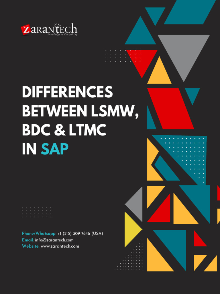 Differences Between LSMW, BDC & LTMC in SAP | PDF | Microsoft Excel | Text File