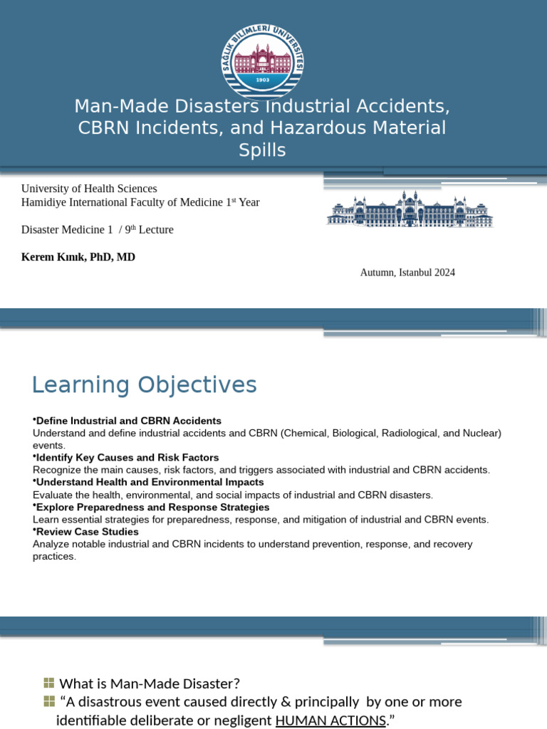Man-Made Disasters: CBRN & Industrial Accidents | PDF | Chemical ...