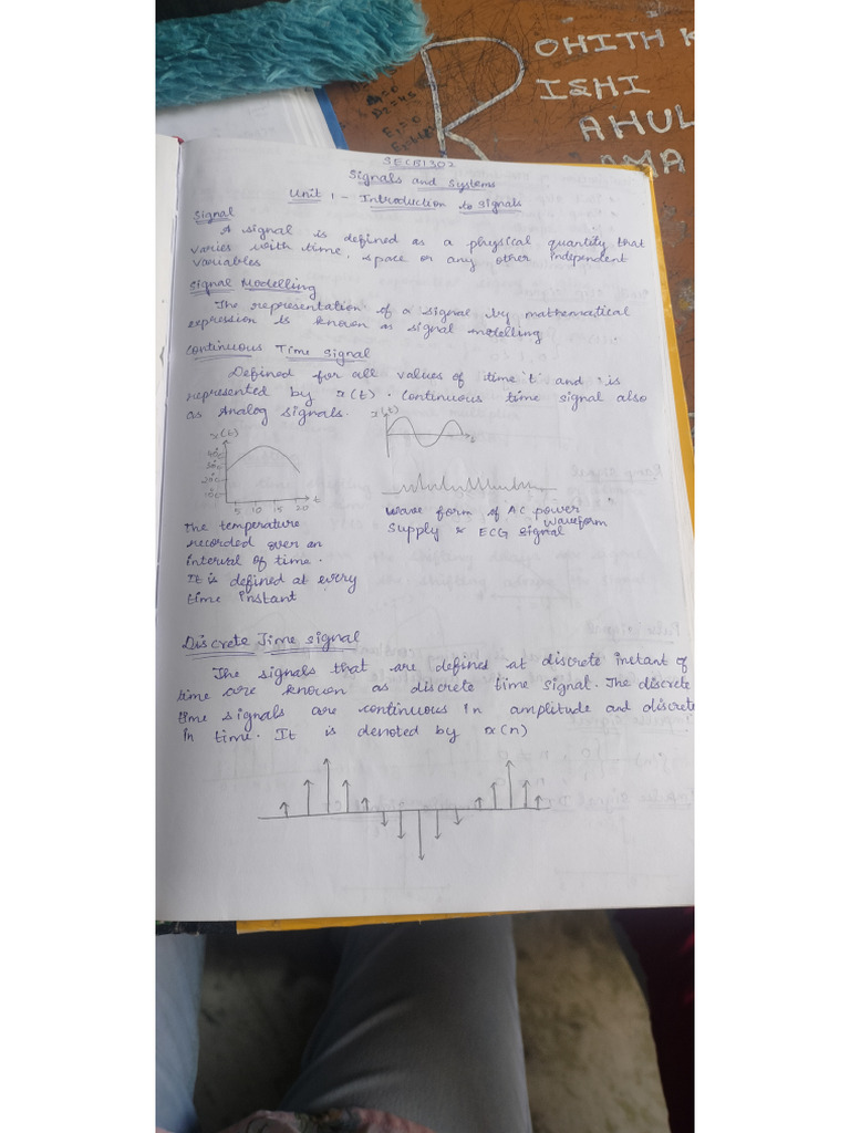 Signals and Systems Unit 1&2 Notes | PDF