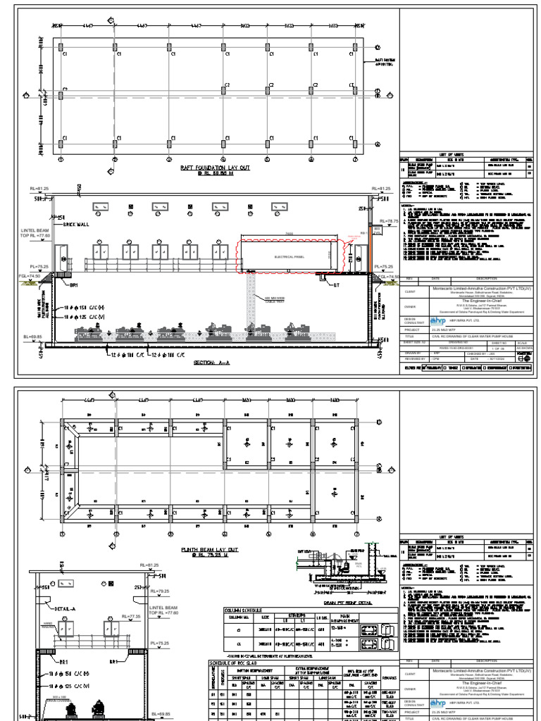 Civil RC Drawing: Water Pump House | PDF