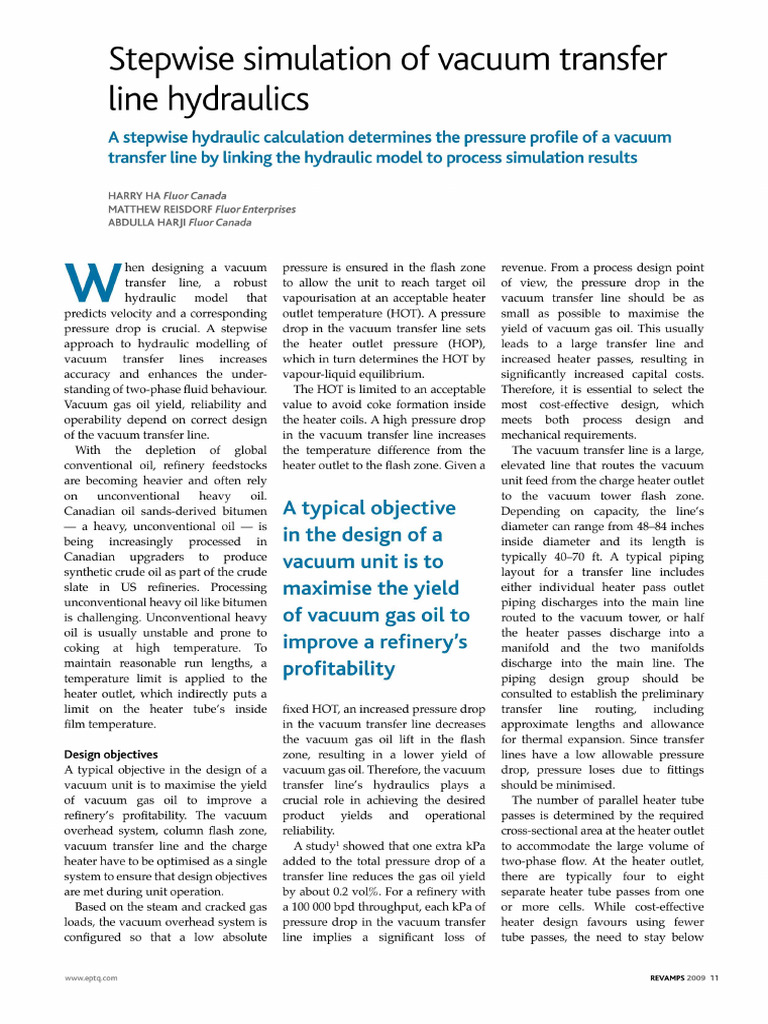 Fluor - Transfer Line | PDF