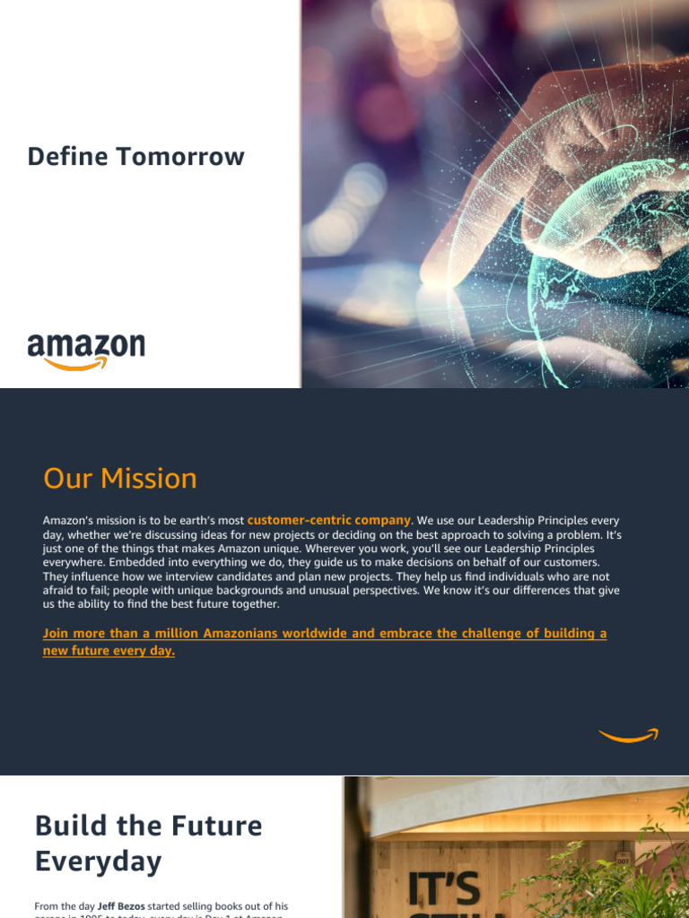 About Amazon - Brochure FY25 | PDF | Leadership | Social Psychology