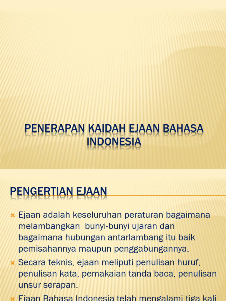 Penerapan Kaidah Ejaan Ppt | PDF
