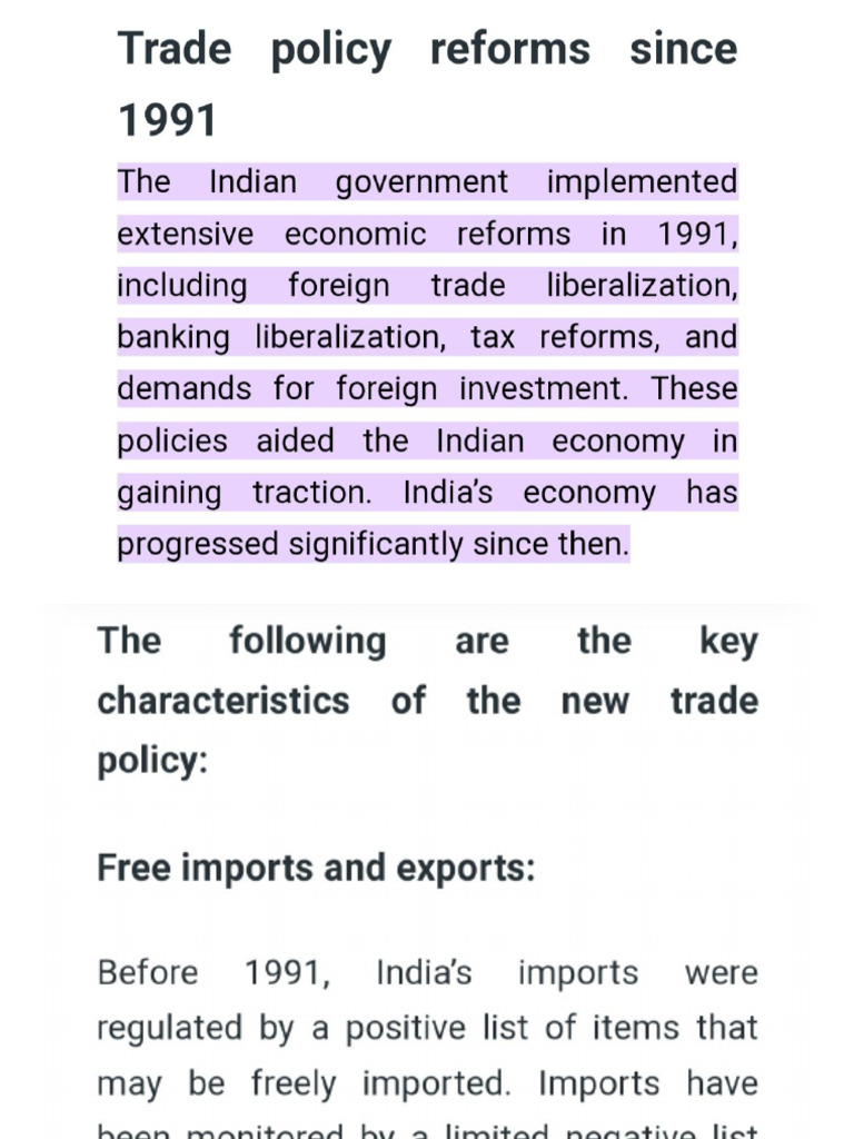 Trade & Investment Reform | PDF