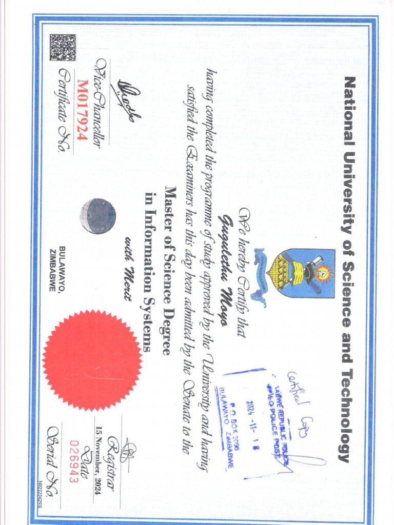 Gugu Certificates | PDF