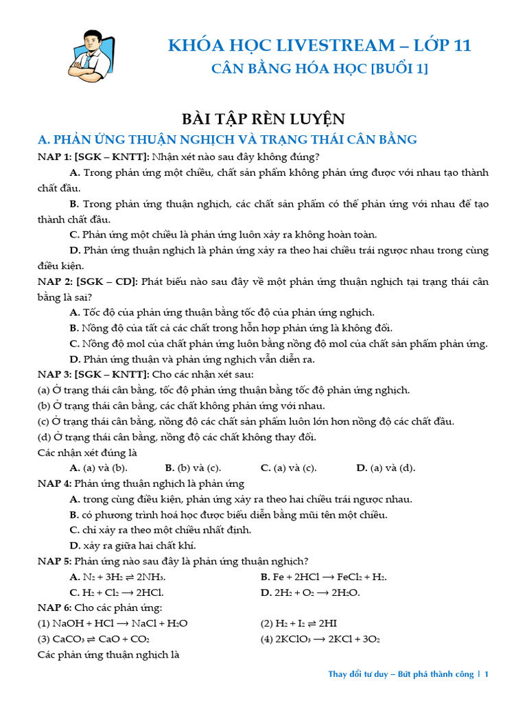 Lớp Livestream - 2k7 - Btrl - Buổi 1 | PDF