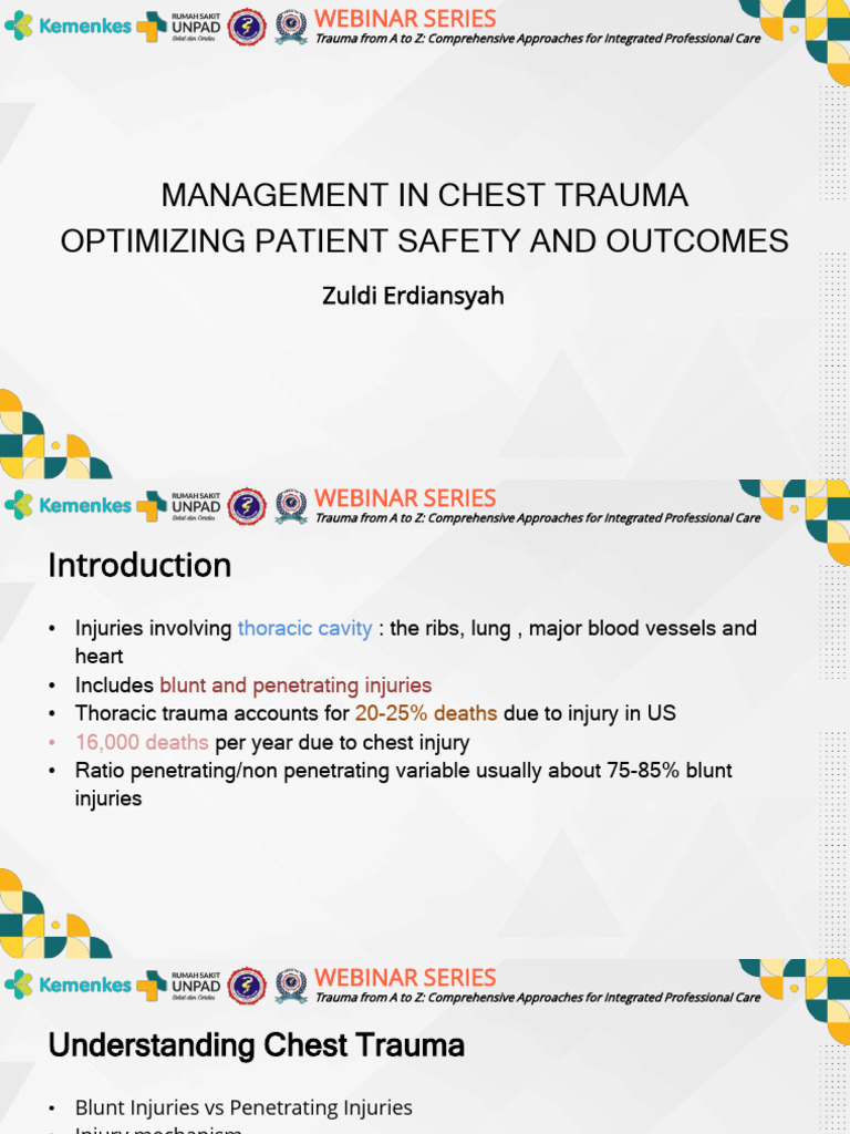 Day 2-Management in Chest Trauma Optimizing Patient Safety and Outcomes ...