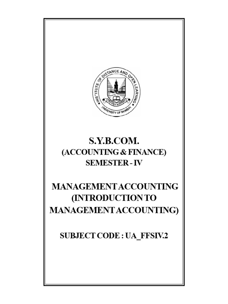 SYBCom Accounting and Finance Management Accounting | PDF | Expense ...