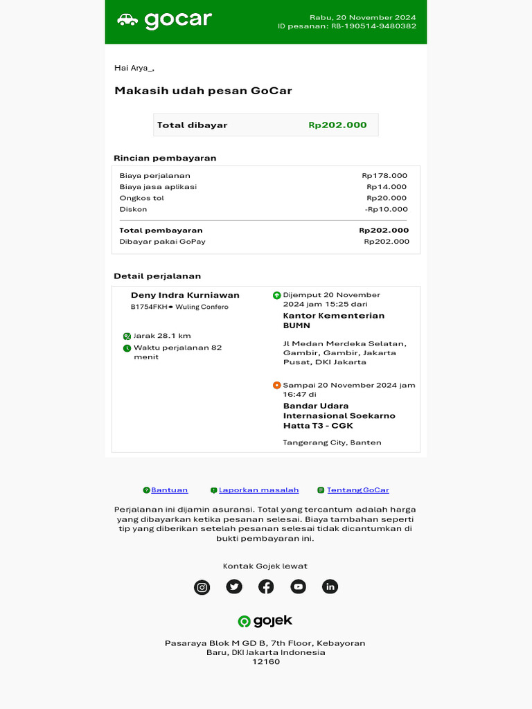 Gocar Kantor - Bandara | PDF