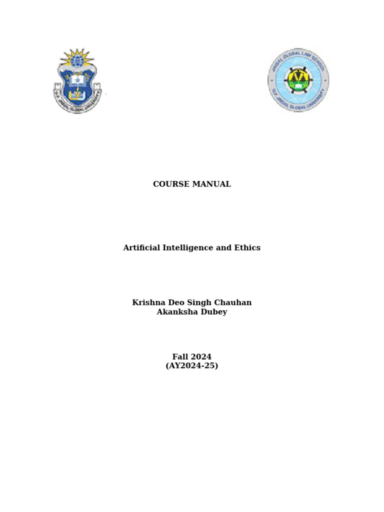 AI and Ethics Course Manual | PDF | Artificial Intelligence ...