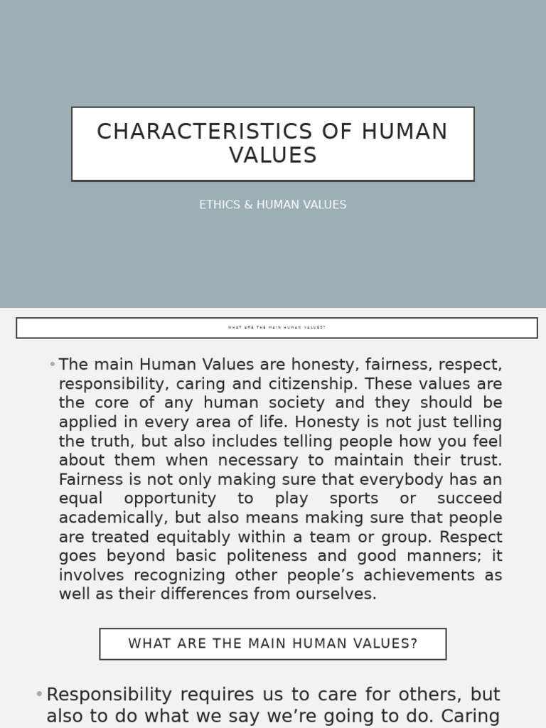 Understanding Core Human Values | PDF | Psychology | Behavioural Sciences