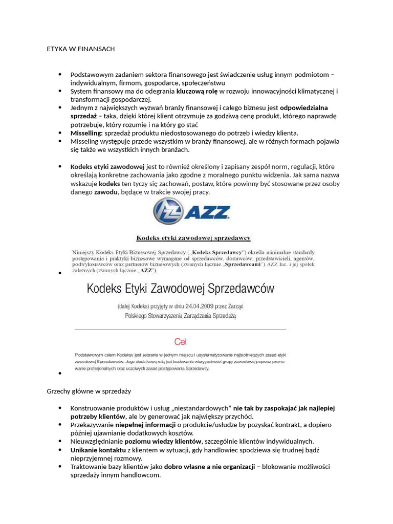 Etyka W Finansach | PDF