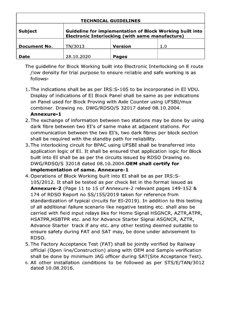 Block EI Signal Guidelines | PDF