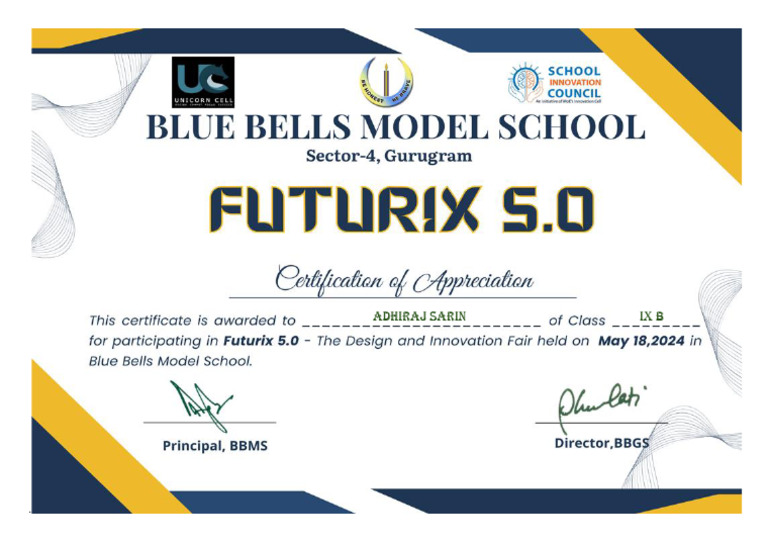 Futurix Certificate | PDF