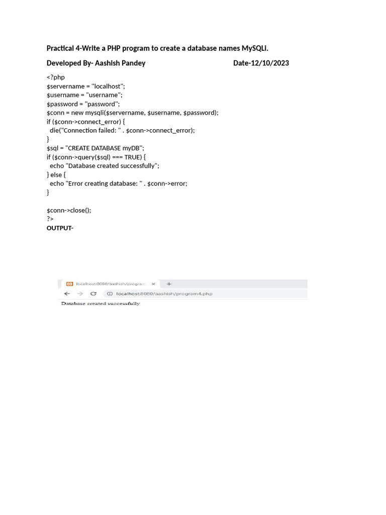 Practical 4 Aashish | PDF