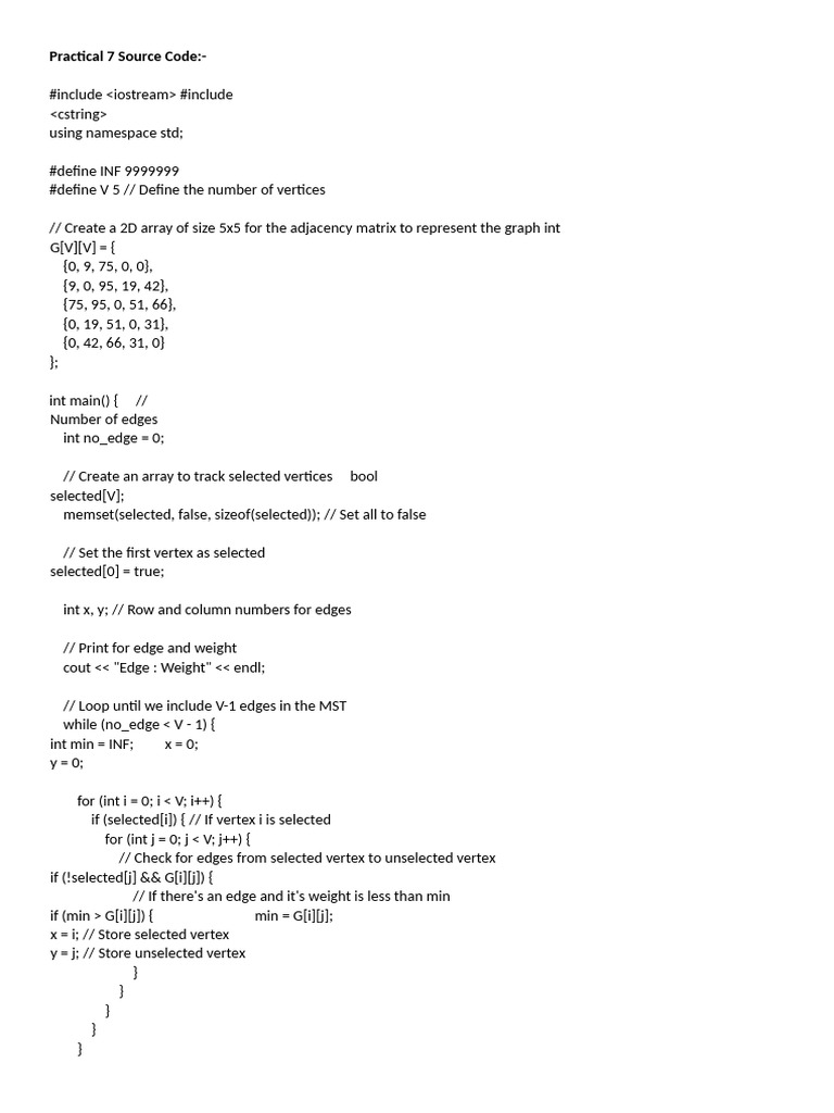 DSA - Practical 7 | PDF