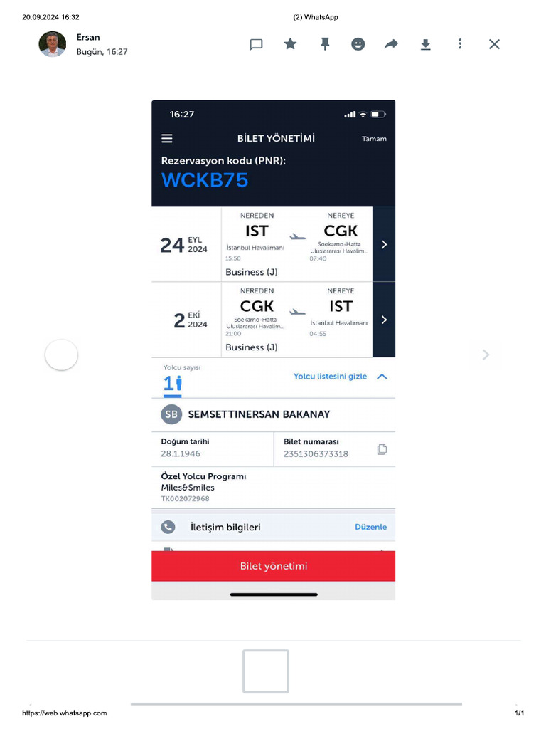 Ersan Bey Bilet | PDF