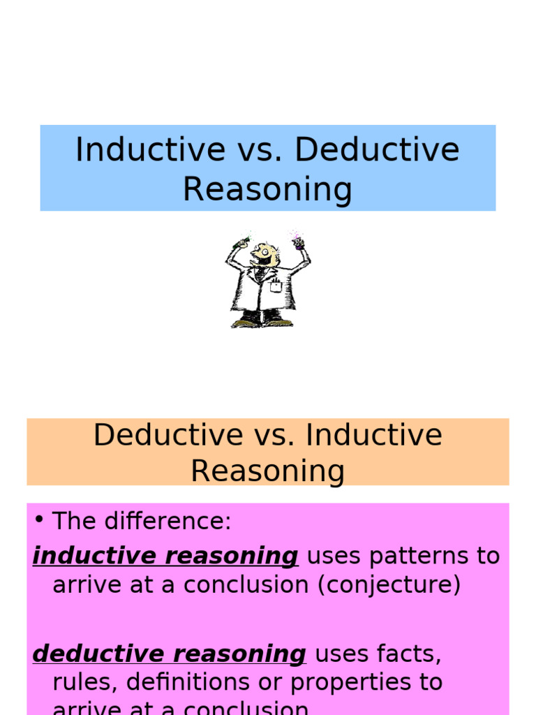 Inductive vs. Deductive Reasoning Explained | PDF