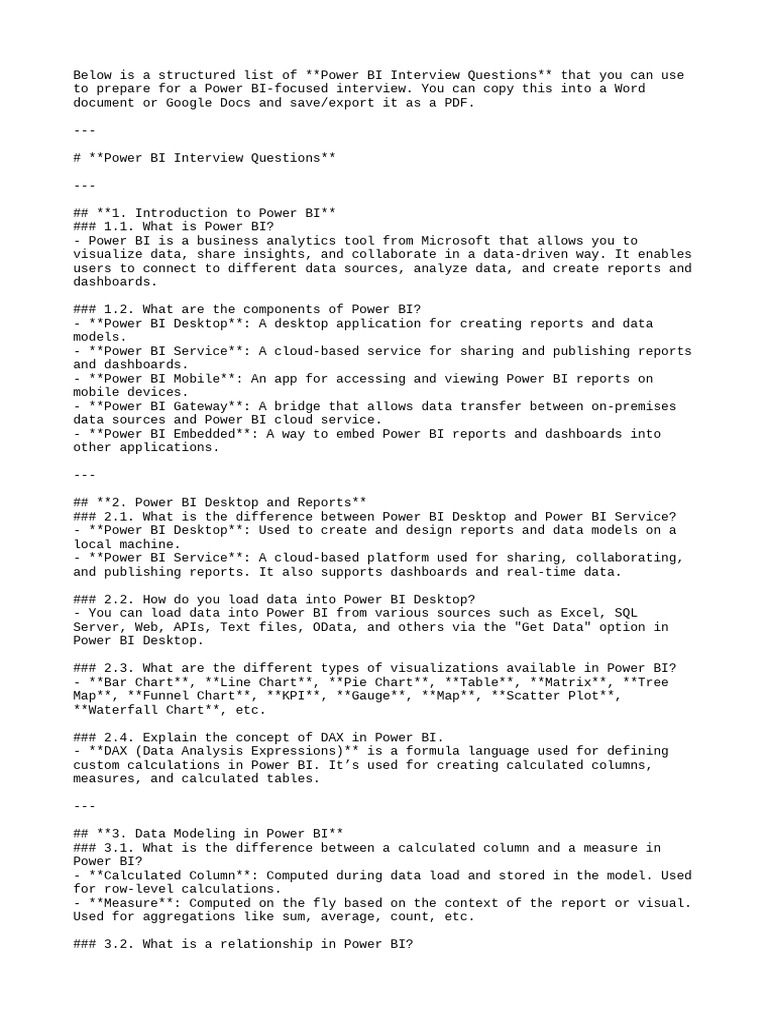 power bi | PDF | Application Software | Software