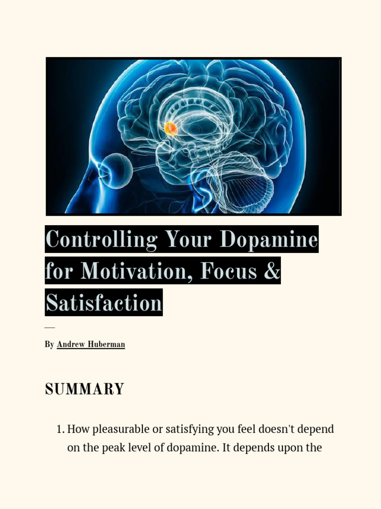 Dopamine Control Case Study | PDF | Dopamine | Reward System