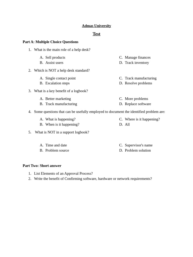 Provide First Level Test | PDF