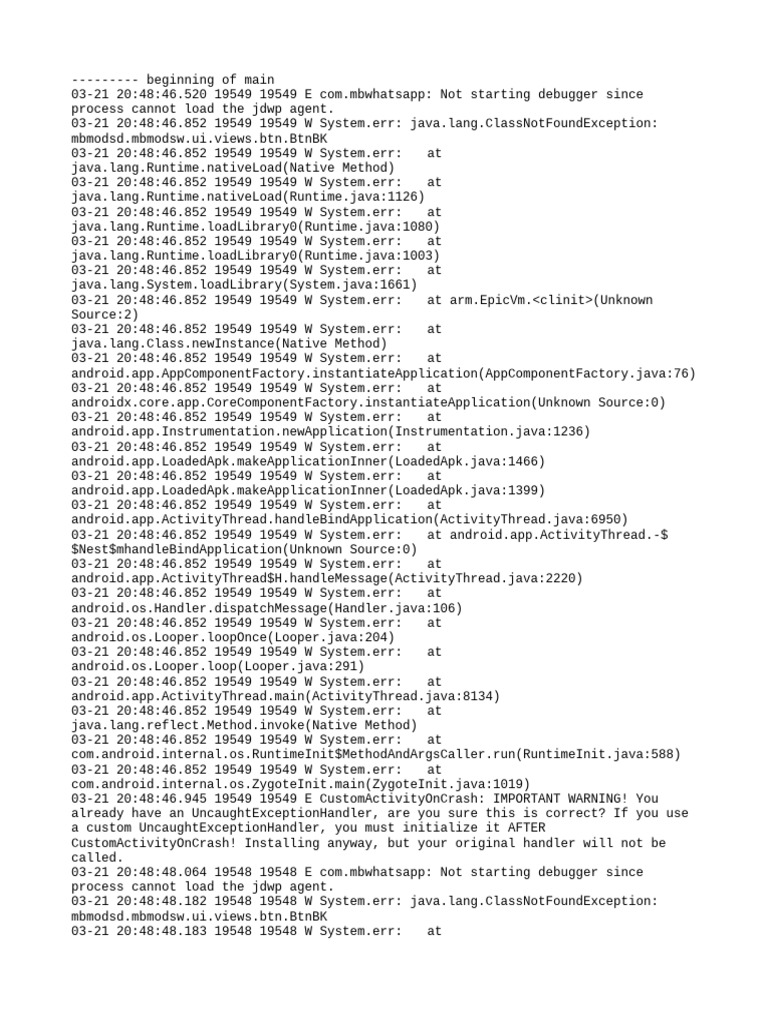 Logcat | PDF | Java (Programming Language) | System Software