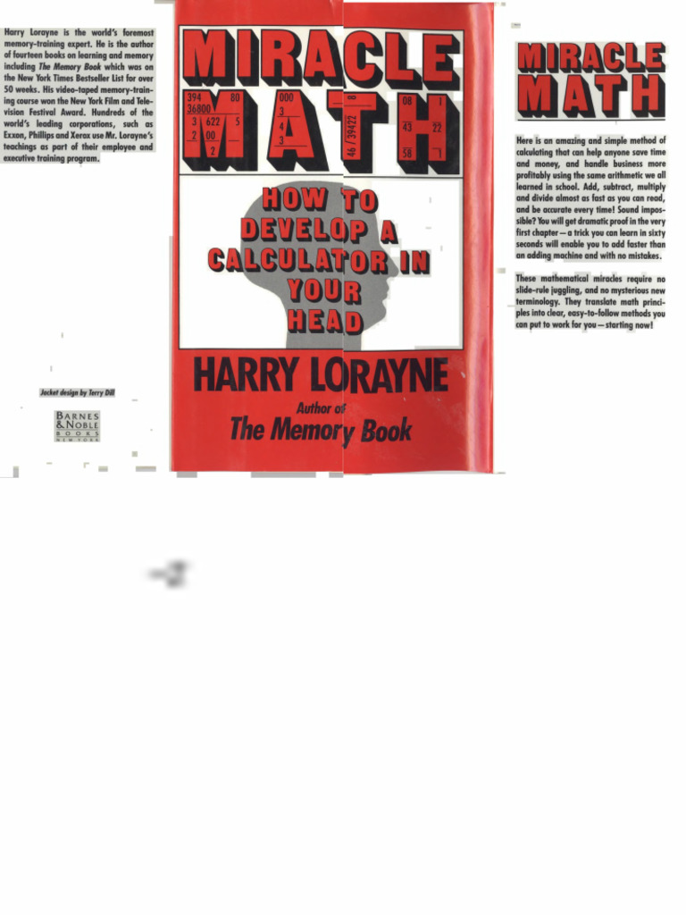 (Flowmotion Book Ser.) Harry Lorayne - Miracle Math - How To Develop A ...
