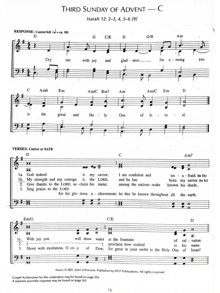 psalm 3rd sunday of advent - year c | PDF