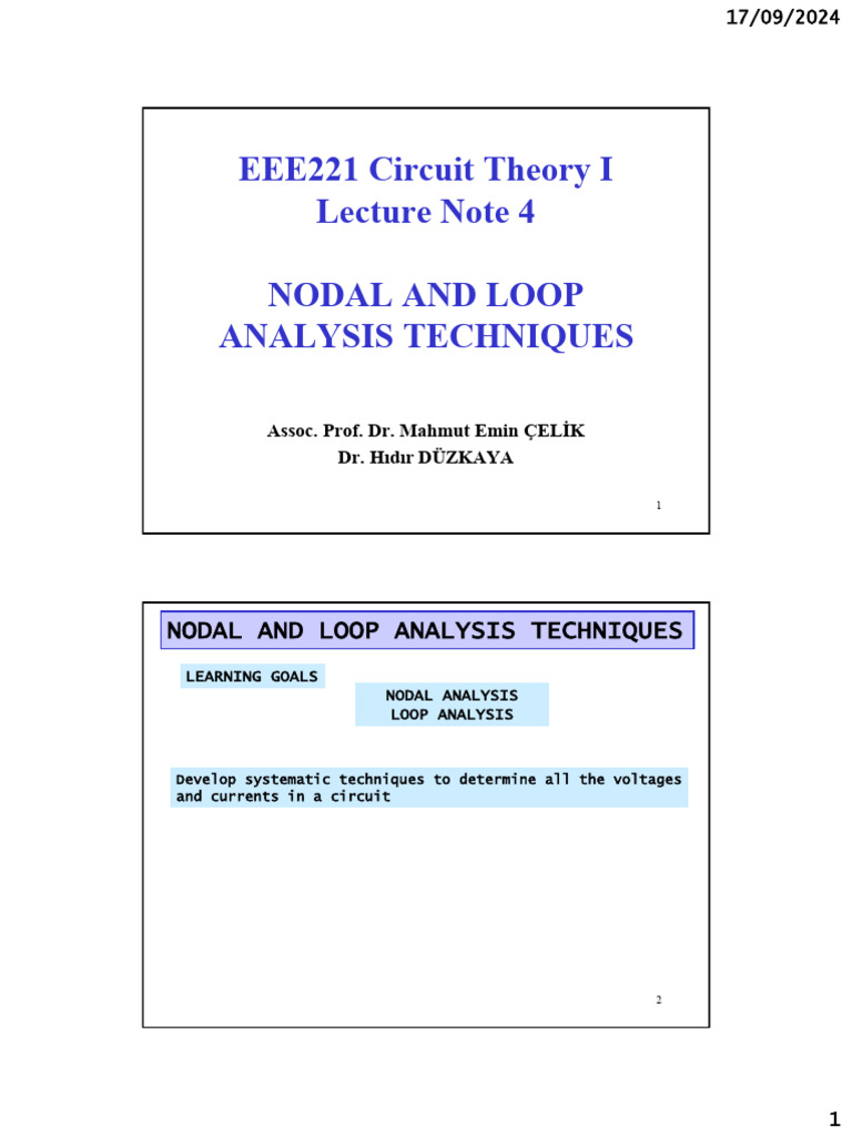 Circuit Analysis for Engineering Students | PDF | Electrical Network | Matrix (Mathematics)