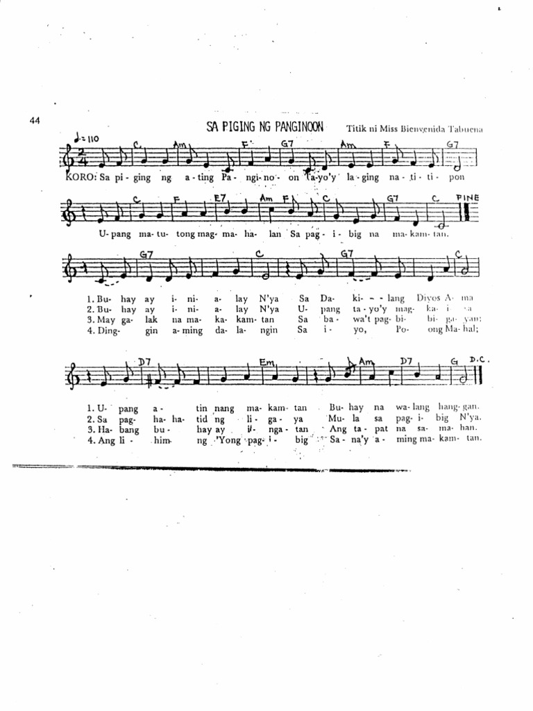 Sa Piging NG Panginoon | PDF