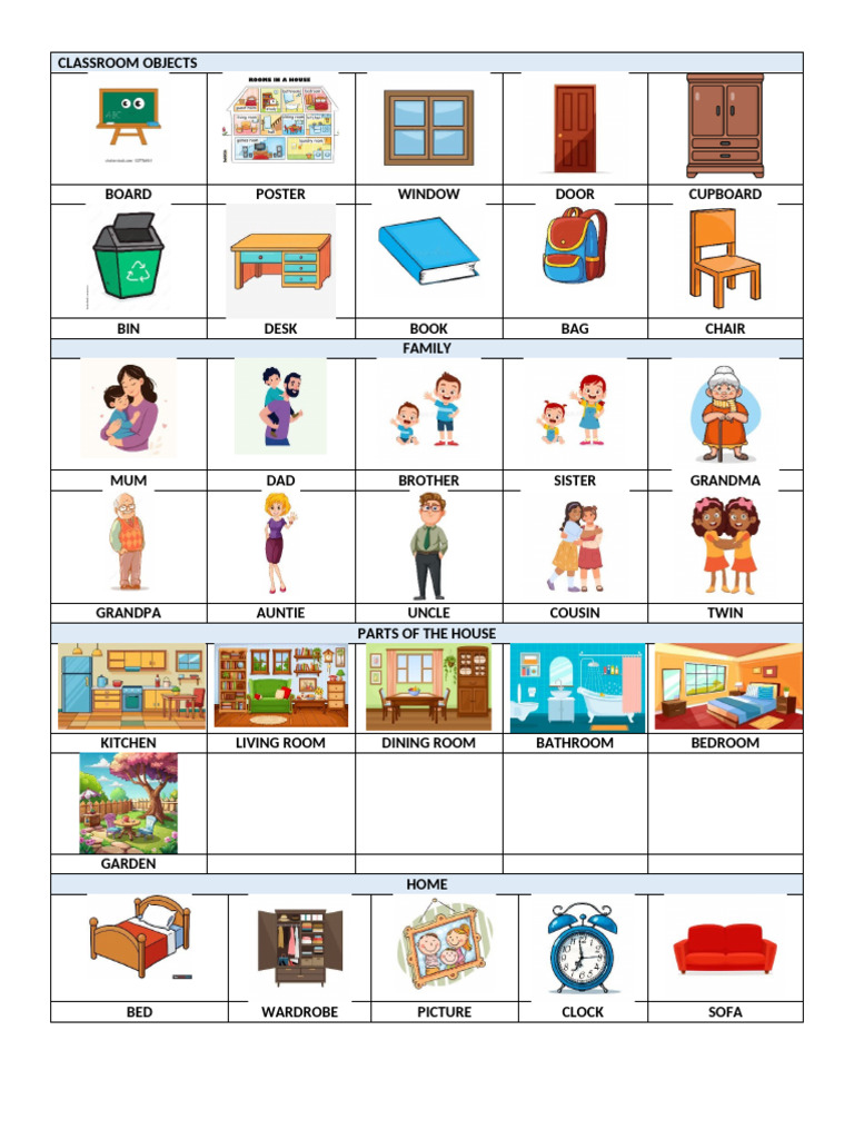 Vocabulary 1st Grade | PDF