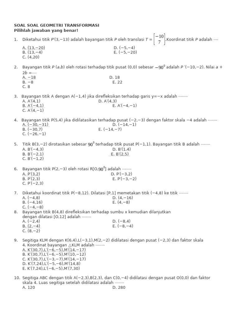 455521632-Soal-soal-Geometri-Transformasi | PDF