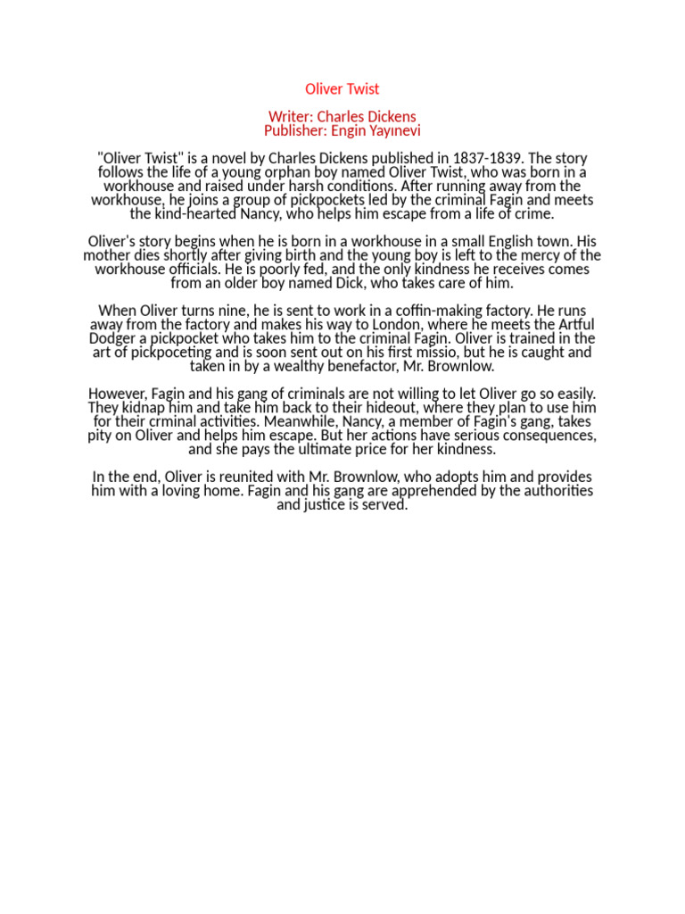 Oliver Twist | PDF