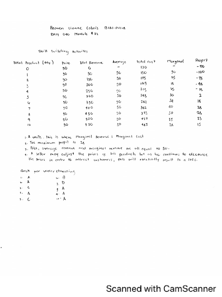 BAM 040 Module #22 | PDF