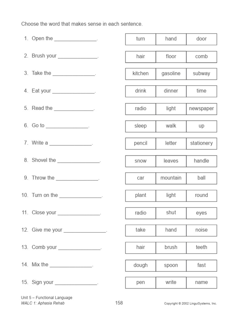 WALC 1 - Sentence Completion | PDF