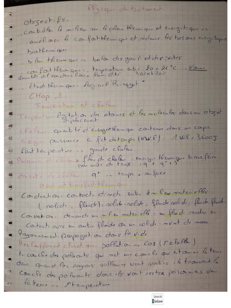 Physique de Bâtiment | PDF