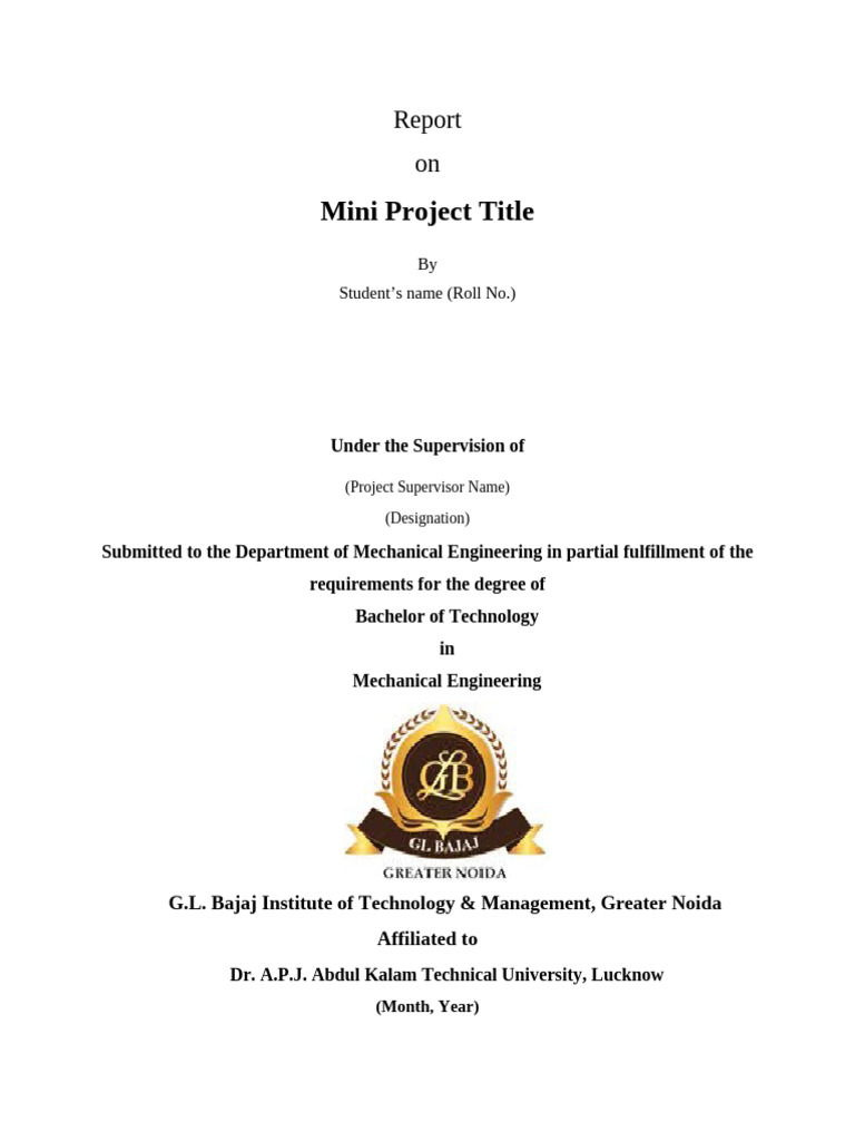Title Page With Certificate | PDF