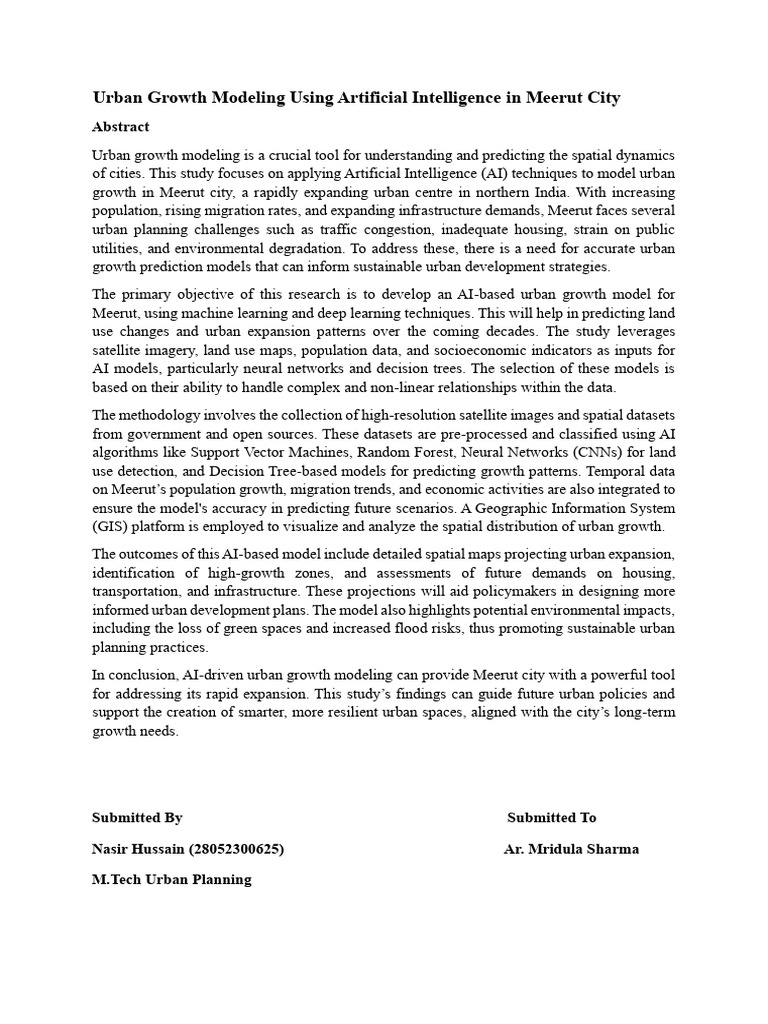 Urban Growth Modeling | PDF | Artificial Intelligence | Intelligence (AI) & Semantics