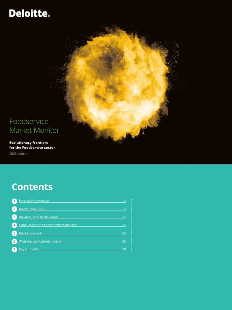 Deloitte Foodservice Market Monitor 2023 | PDF | Inflation | Foodservice
