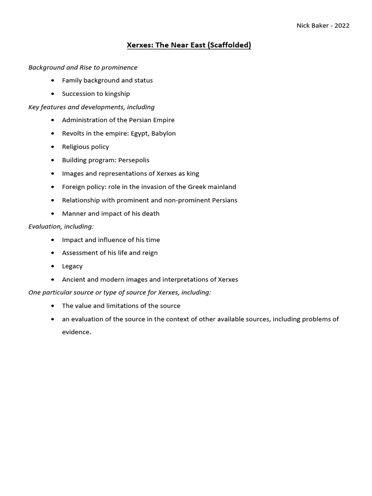 Xerxes: Rise, Reign, and Legacy | PDF | Achaemenid Empire | Greco ...