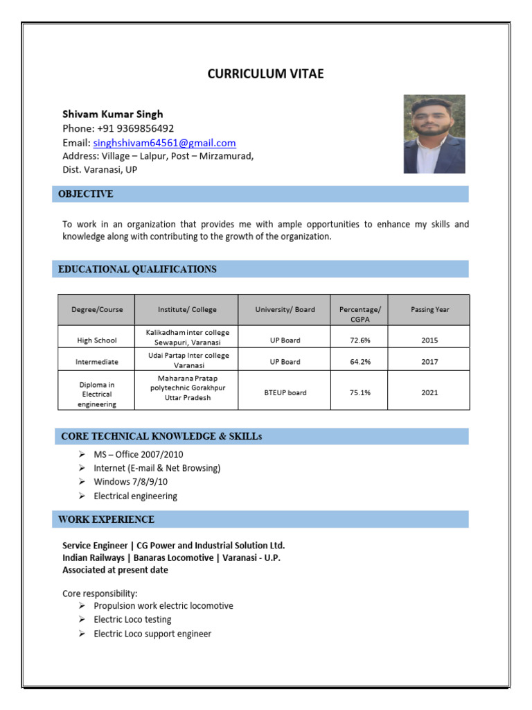 Shivam Singh - CV | PDF Shivam Singh - CV | PDF