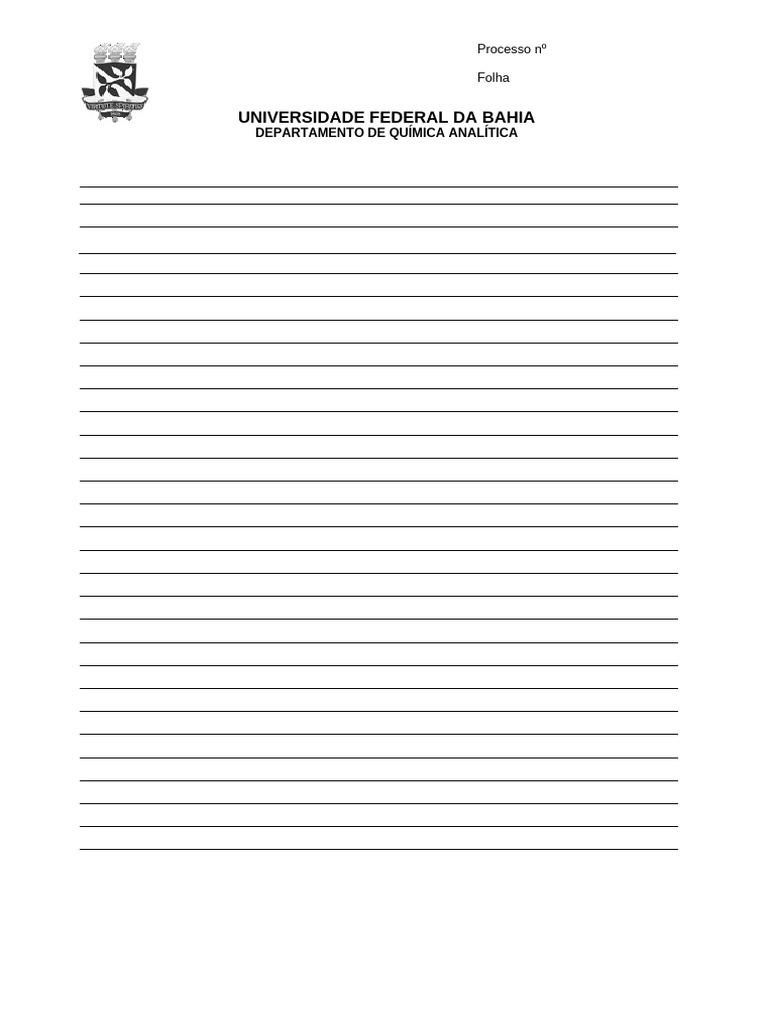 Folha de Processo Analítica em Branco | PDF