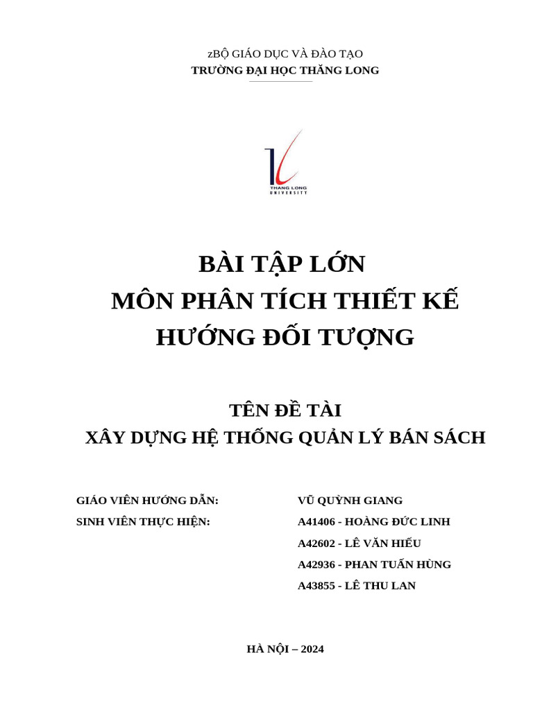 BTL Nhóm2 PTTKHDT-1 | PDF