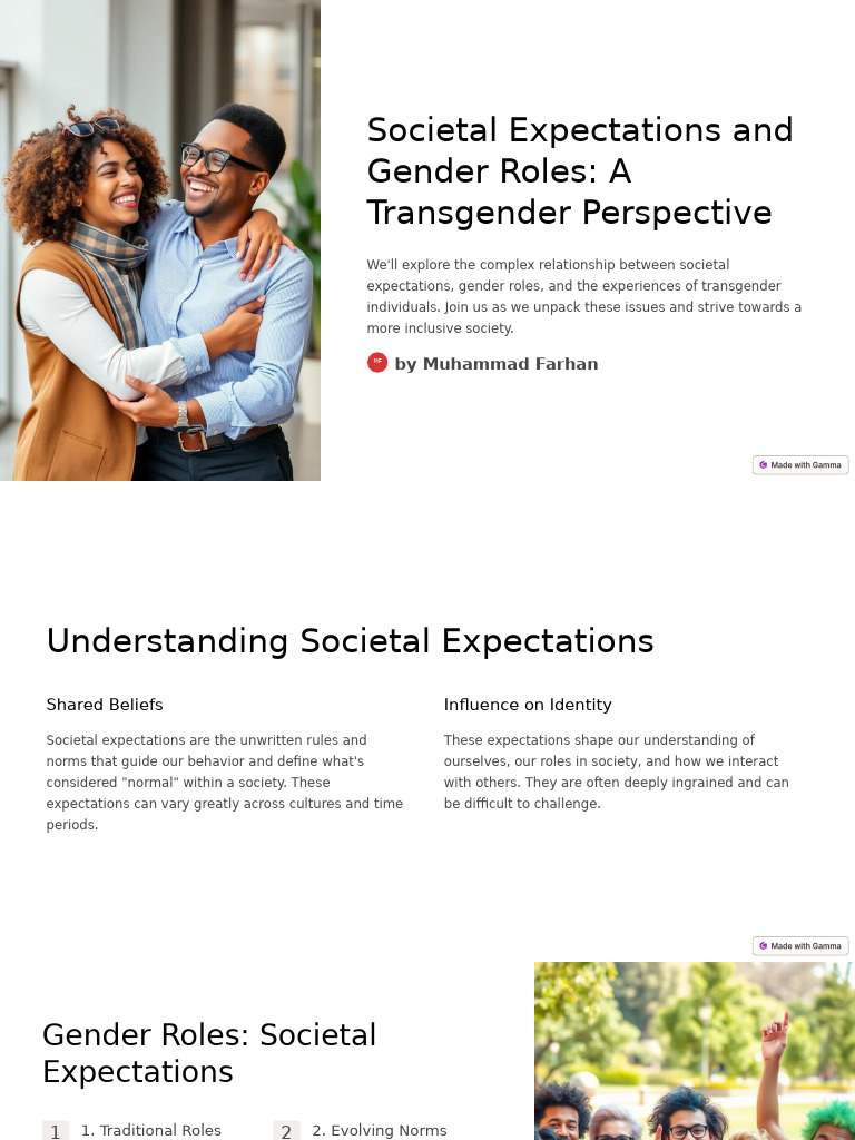 Transgender Perspectives on Gender Roles | PDF | Transgender | LGBTQIA+ ...