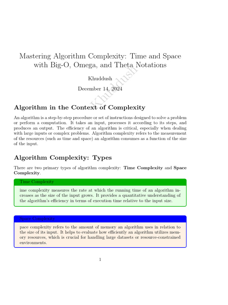 Complexity | PDF | Time Complexity | Algorithms And Data Structures Complexity | PDF | Time Complexity | Algorithms And Data Structures