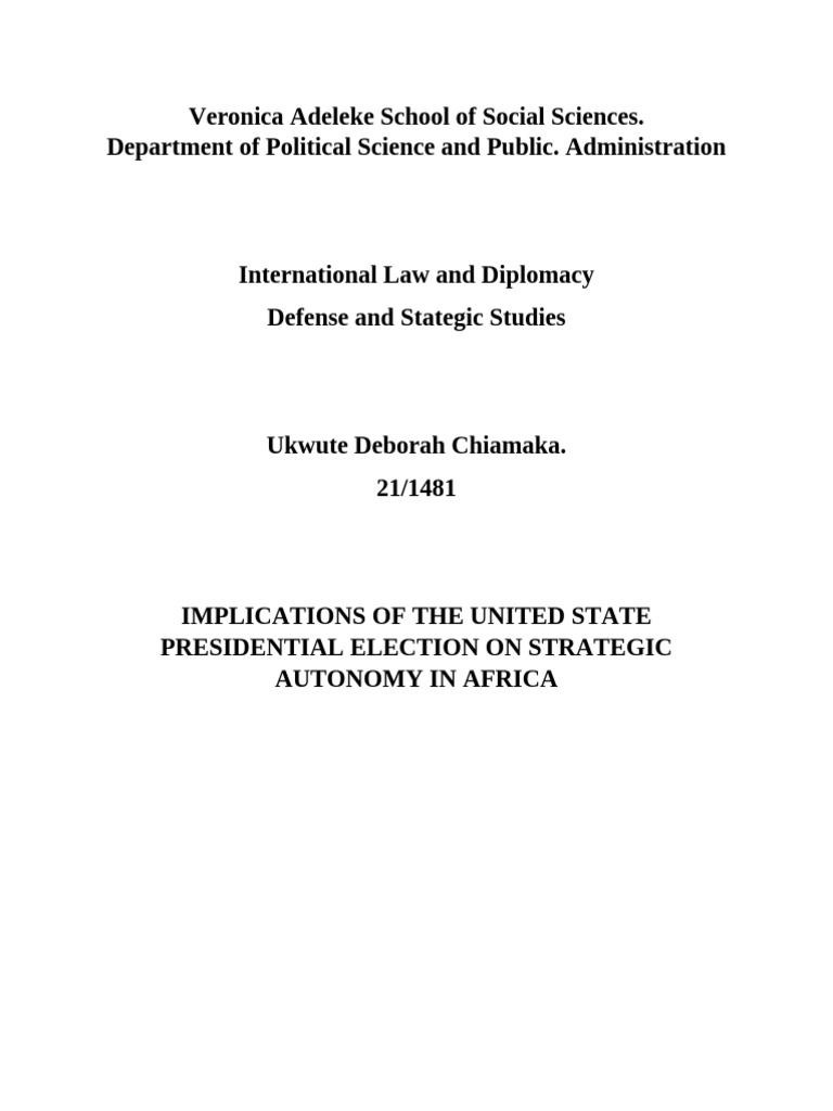 Defense and Strategic Studies | PDF | Nigeria | Governance
