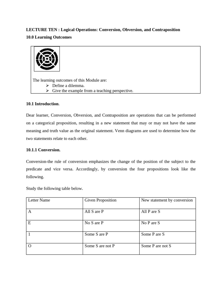 Lecture Ten. Logic for 7th May 2024 | PDF | Proposition | Logic