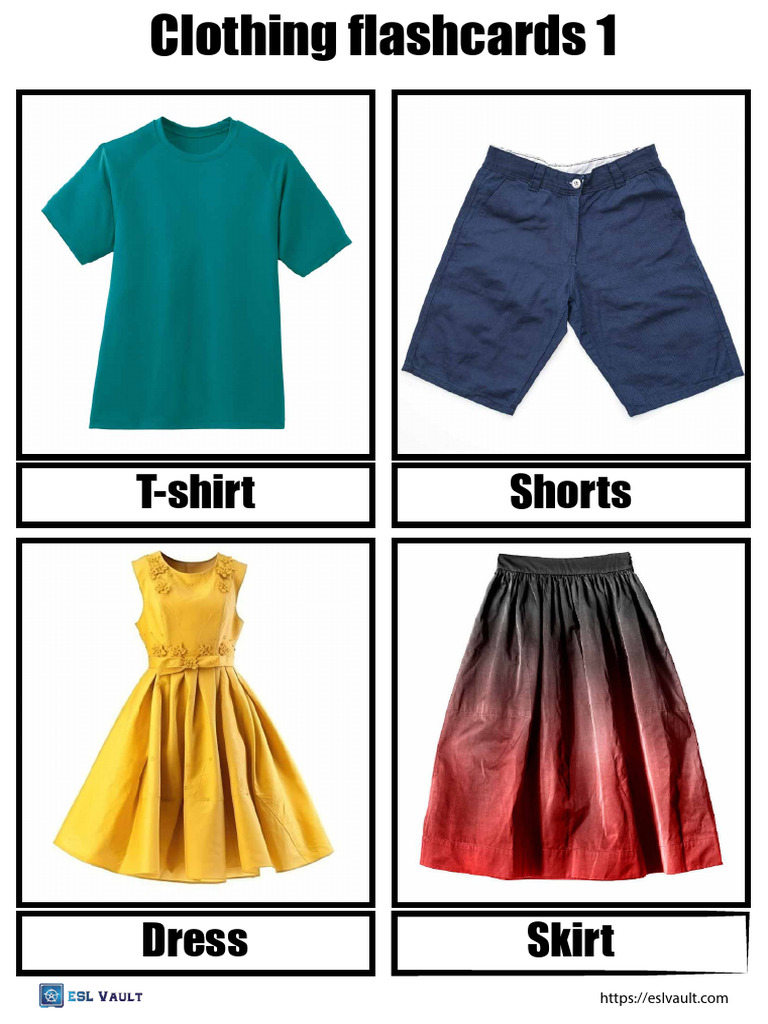 Clothing Flashcards PDF 1 | PDF