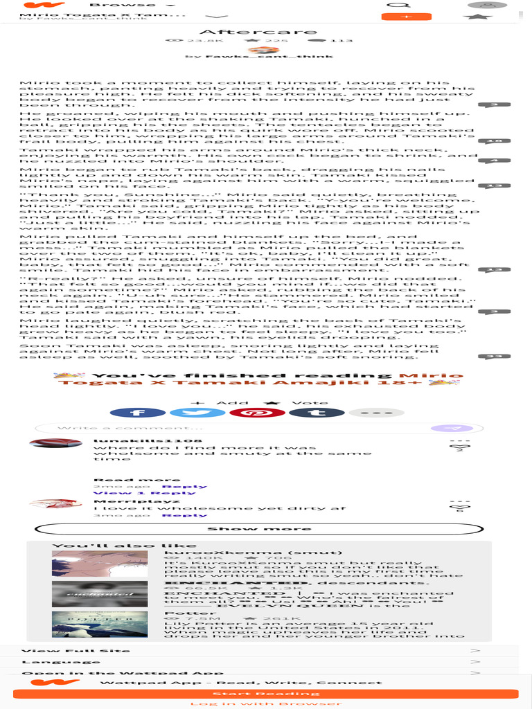 Mirio Togata X Tamaki Amajiki 18+ - Having Fun, Mirio - Wattpad 2 | PDF